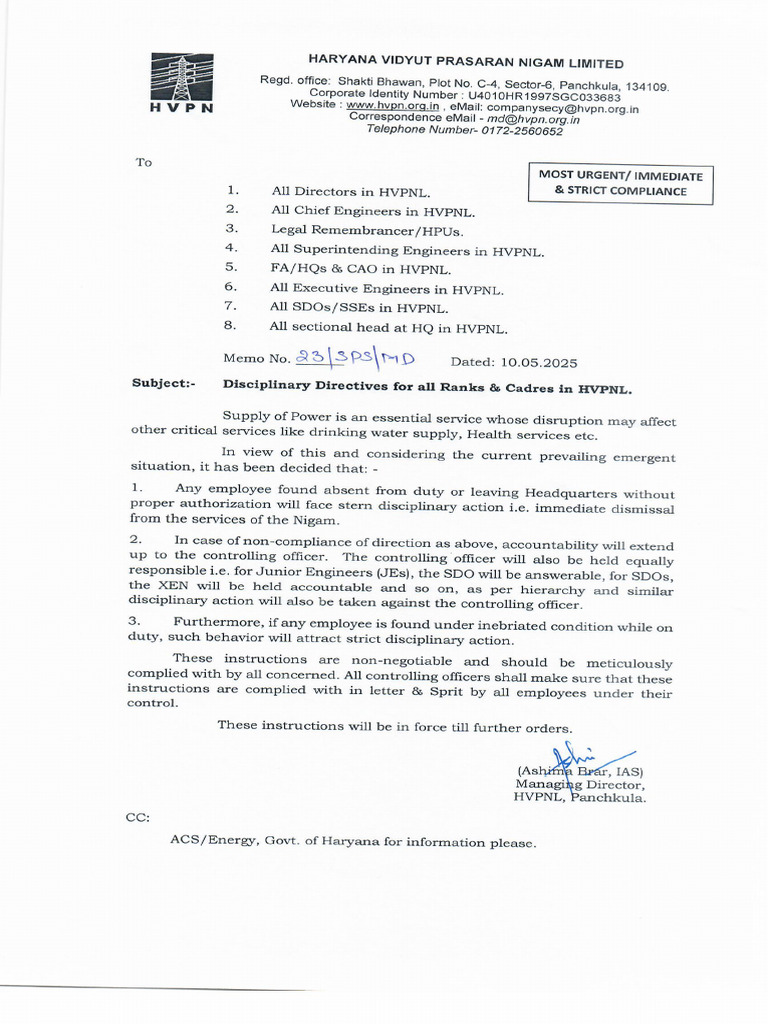 20250514155922disciplinary Directives | PDF