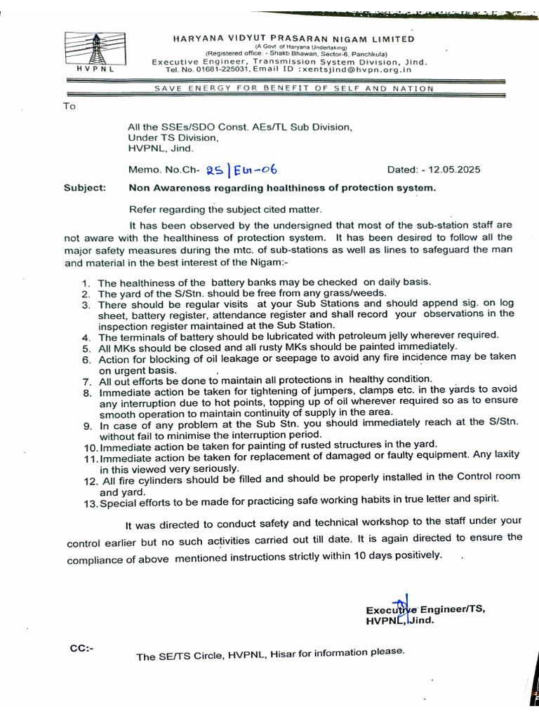 Letter Regarding Safety | PDF