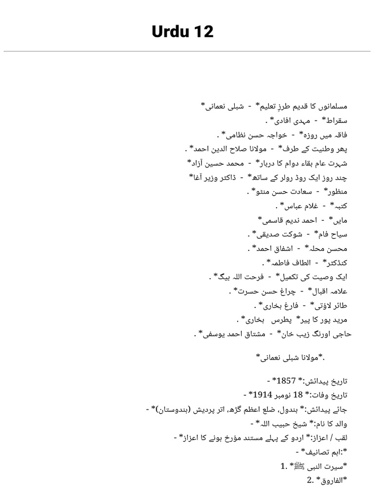 12 Urdu | PDF