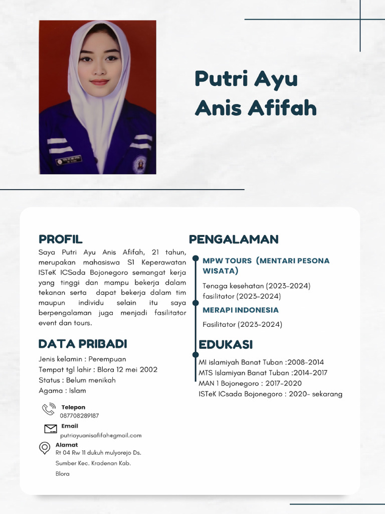 CV Putri Ayu Anis Afifah | PDF