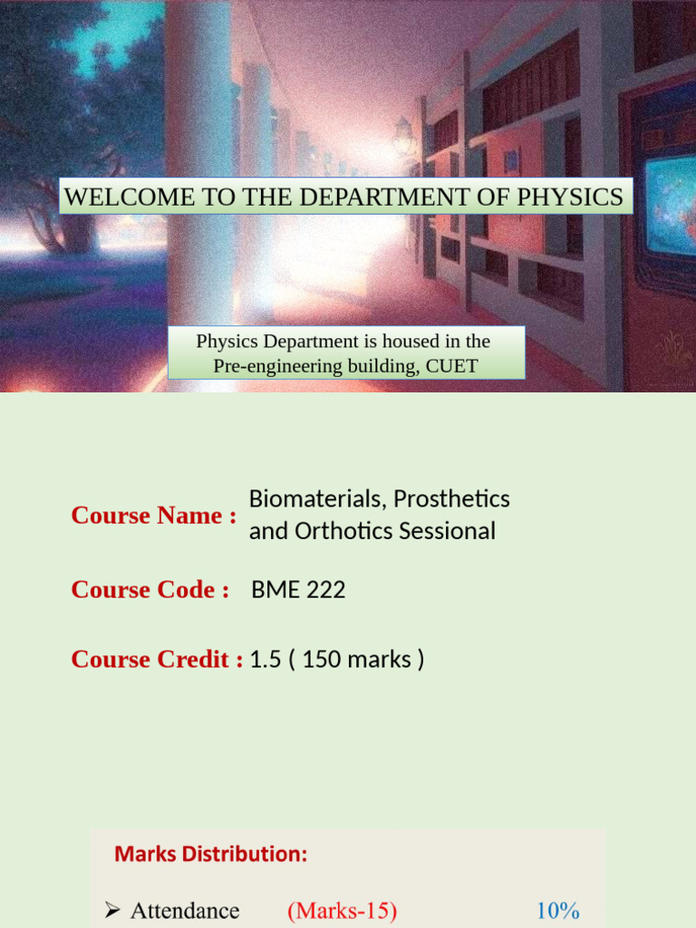 Biomaterials and Prosthetics Course Guide | PDF | Biomaterial | Prosthesis