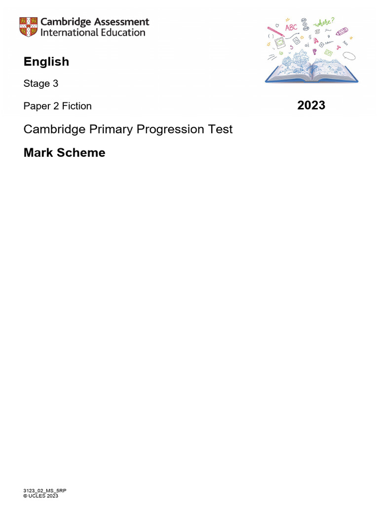 Cambridge Stage 3 English Mark Scheme | PDF | Sentence (Linguistics ...