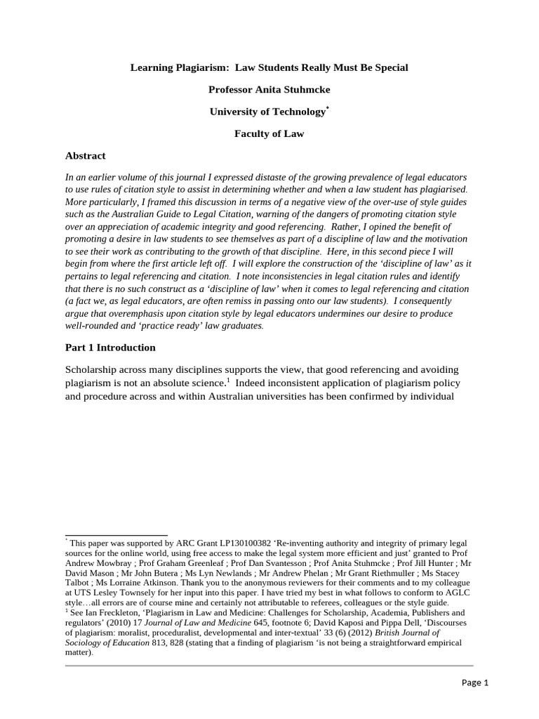 Learning Plagiarism JALTA | PDF | Citation | Plagiarism