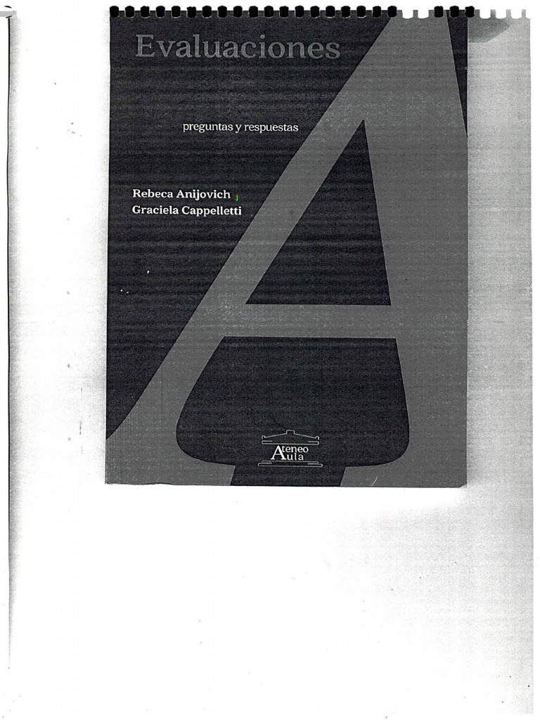 EVALUACIONES Anijovich Cappelletti | PDF | Evaluación | Enseñando