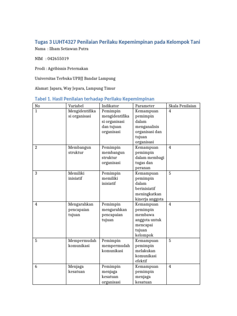 Tugas 3 LUHT4327 Ilham Setiawan Putra | PDF
