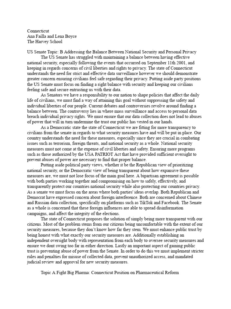 US Senate Position Papers | PDF | Food And Drug Administration ...