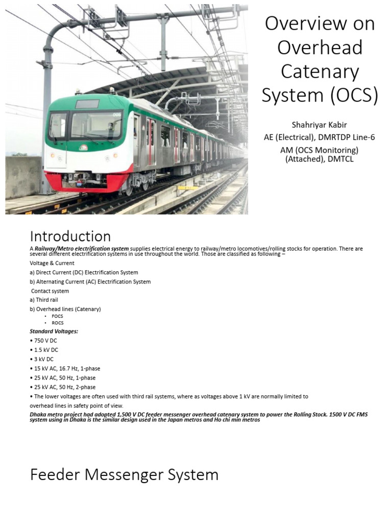 Overview of Overhead Catenary System | PDF | Electromagnetism | Electricity
