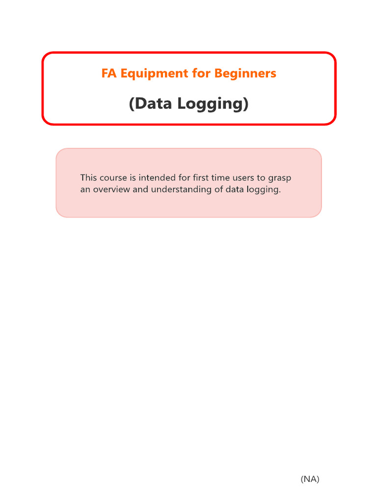 FA Equip For Begin Eng Logging | PDF