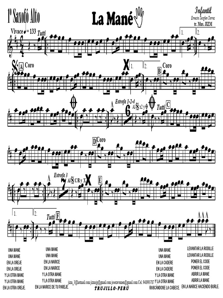La Man - Saxof - Alto 1 | PDF