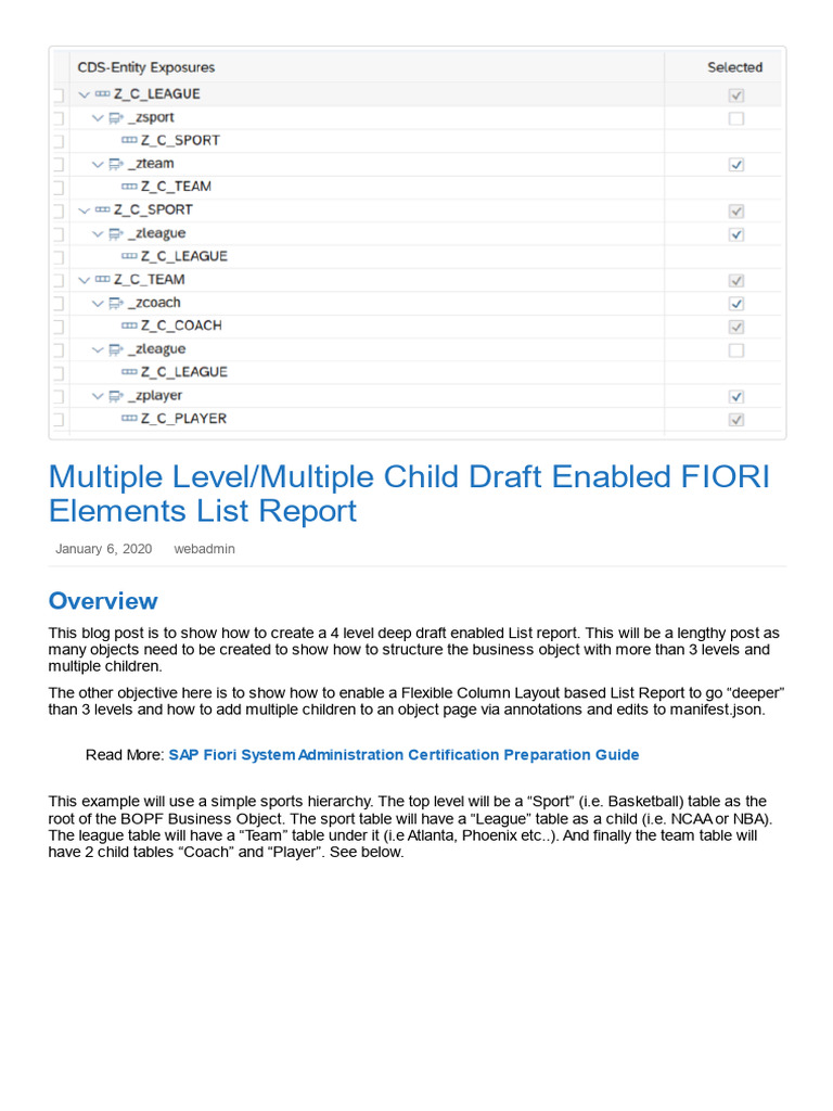 Exploring Multiple Child Drafts in FIORI List Reports | PDF | Software ...