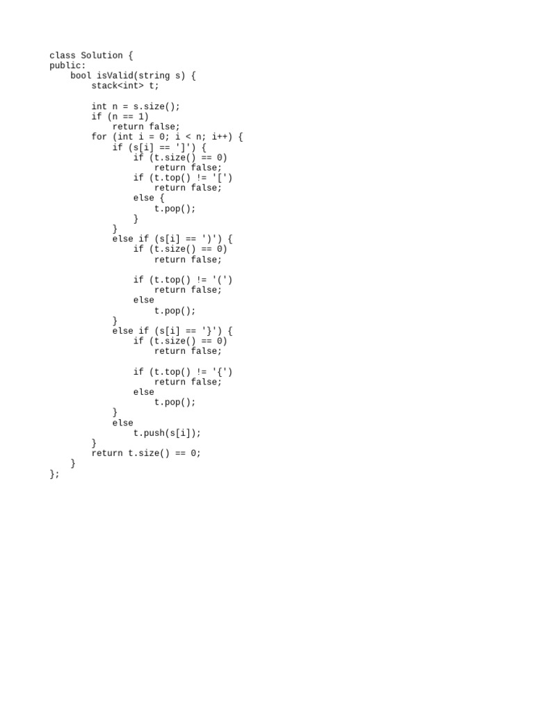 Valid Parentheses | PDF