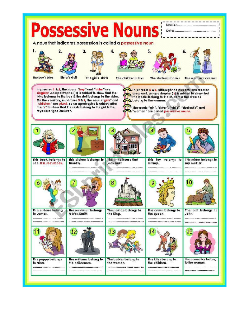 Possessives 1,2,3,4 | PDF