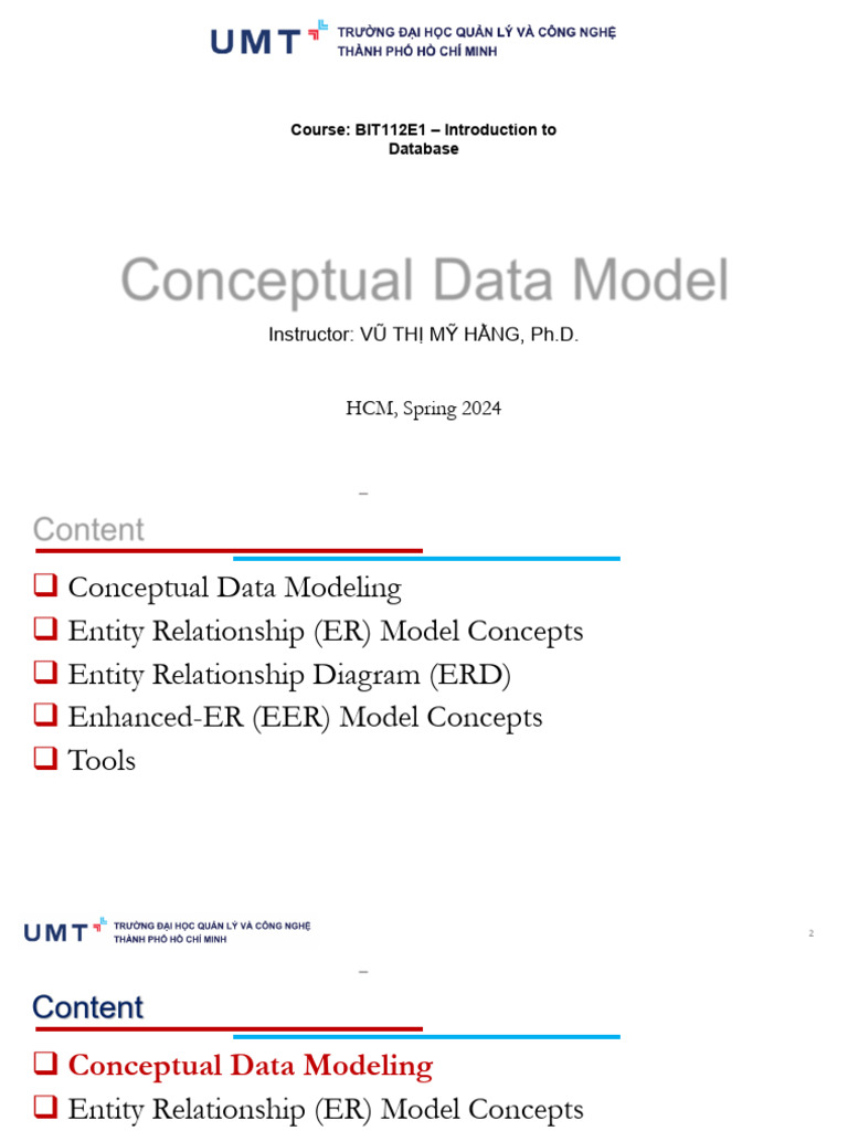 Chapter 2 - Conceptual Data Model | PDF | Conceptual Model | Data Model