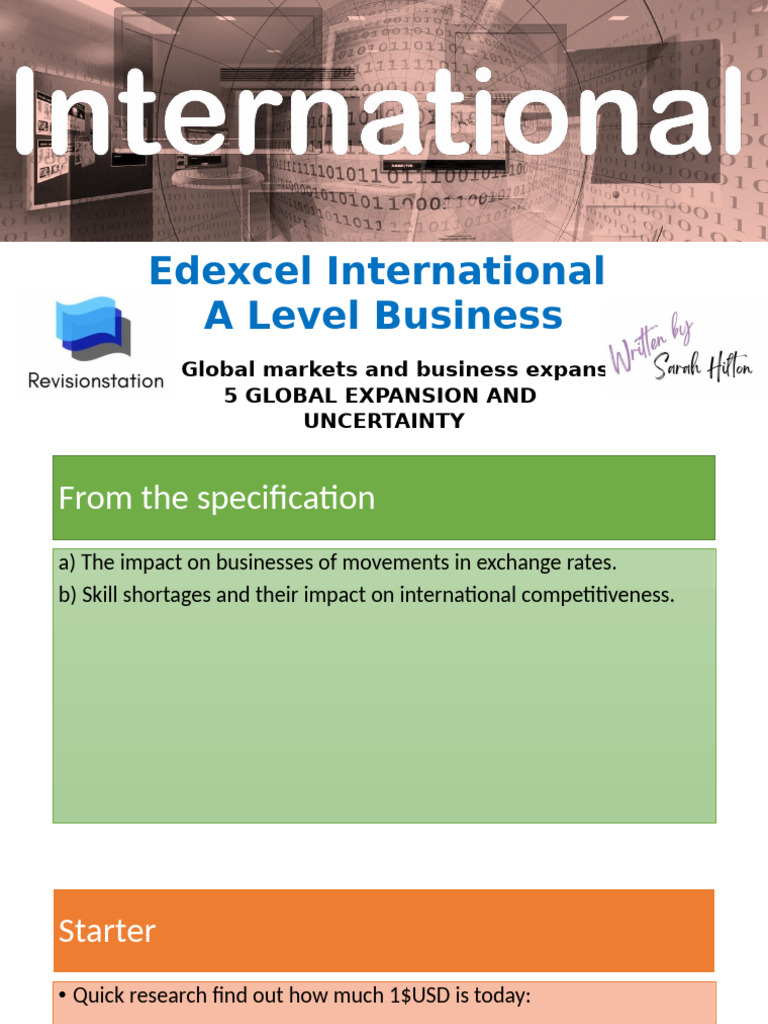 Global Markets: Exchange Rates Impact | PDF | Exchange Rate ...