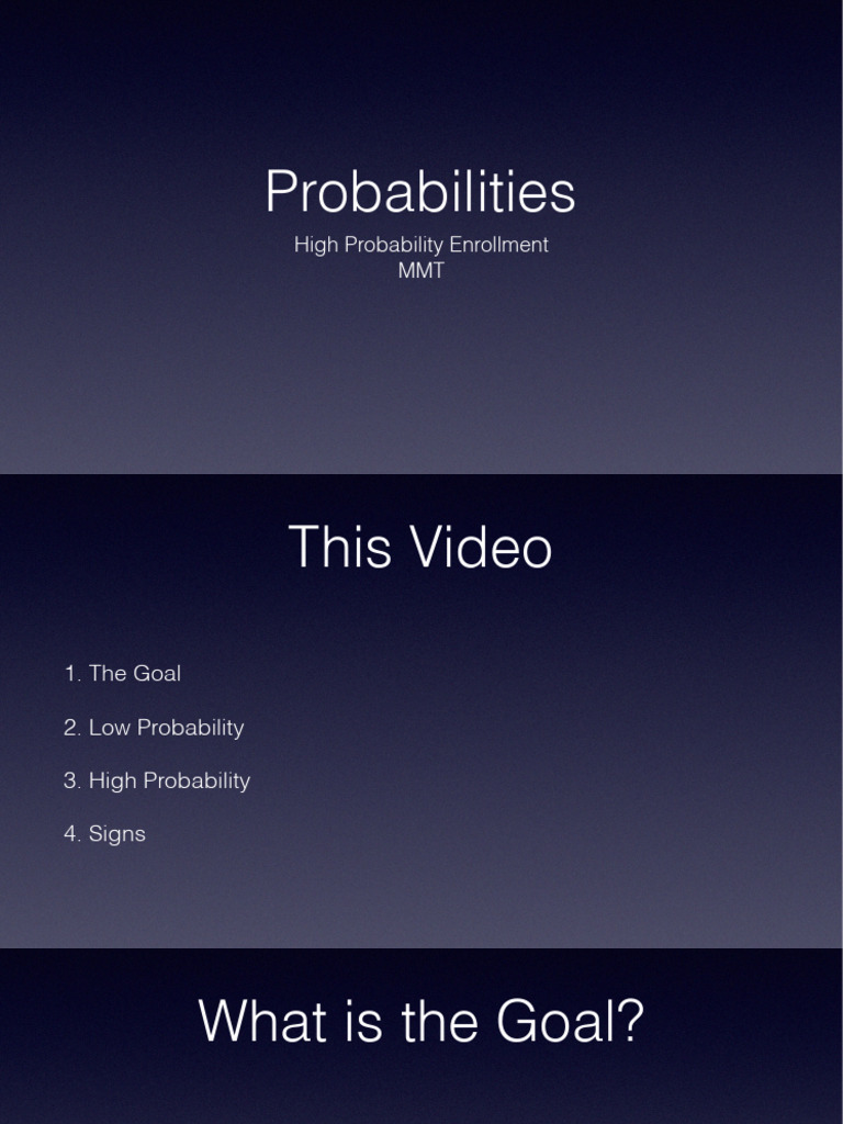 Probabilities | PDF