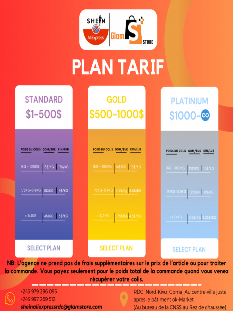 Plan Tarif | PDF