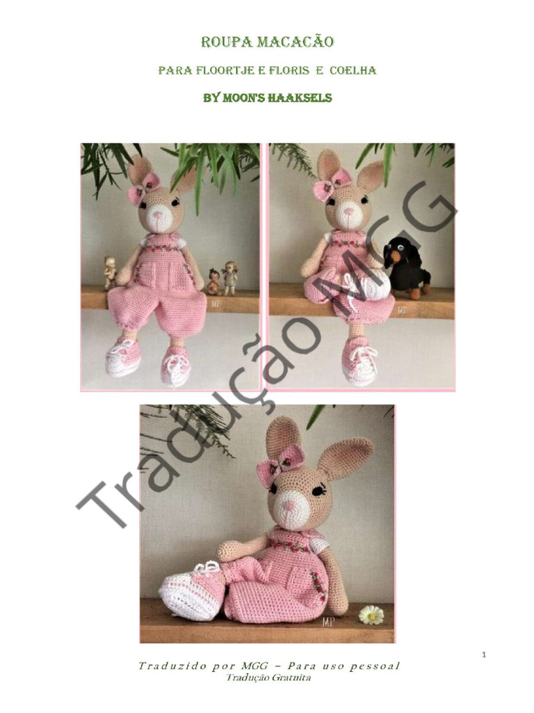 Roupa para Boneca e Coelha - MGG2 | PDF