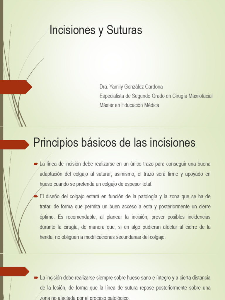 Tipos De Incisiones Y Suturas Quirúrgicas Pdf