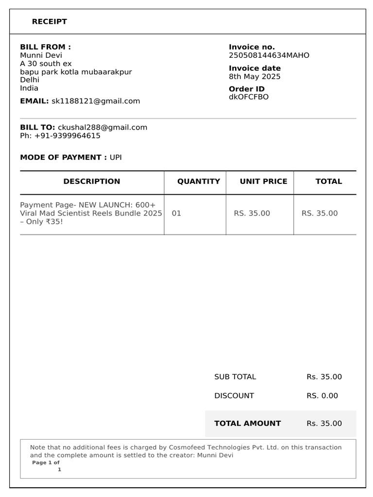 Invoice 250508144634MAHO | PDF