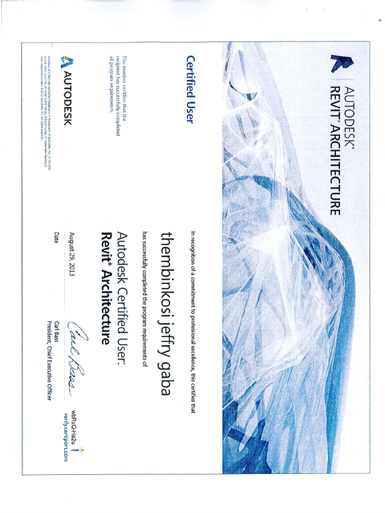 Revit Architecture Certificate | PDF