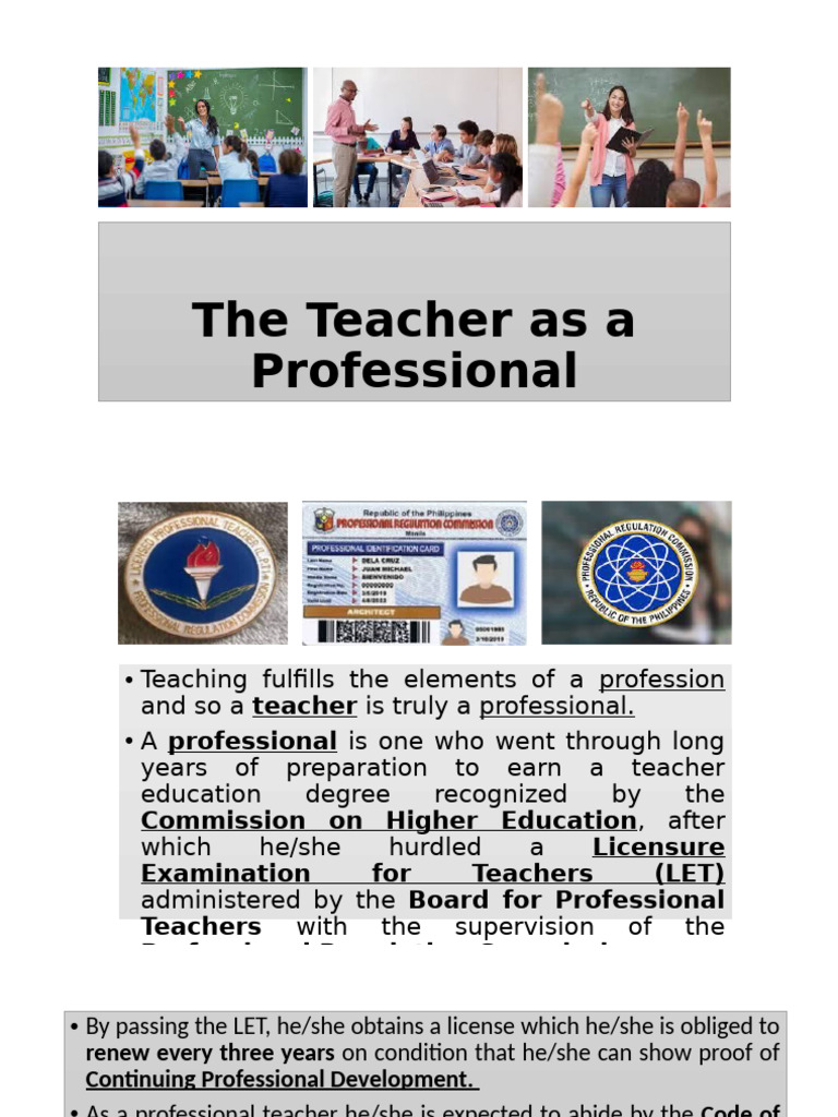 The Teacher As A Professional | PDF | Learning | Teachers