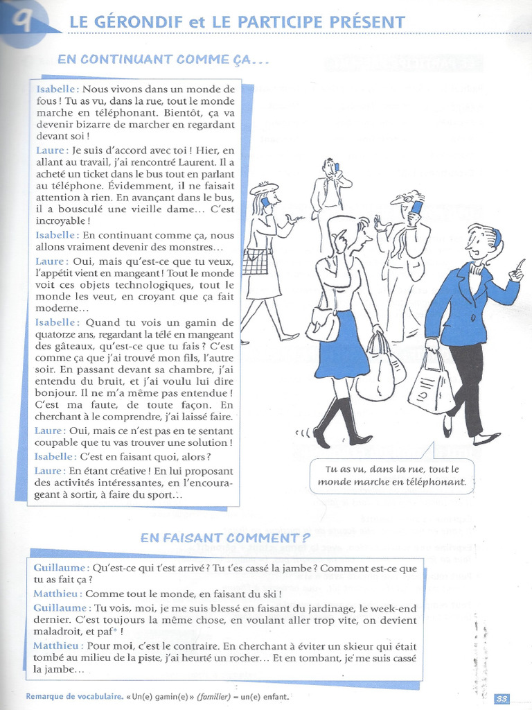 PARTICIPE PRÉSENT GÉRONDIF | PDF