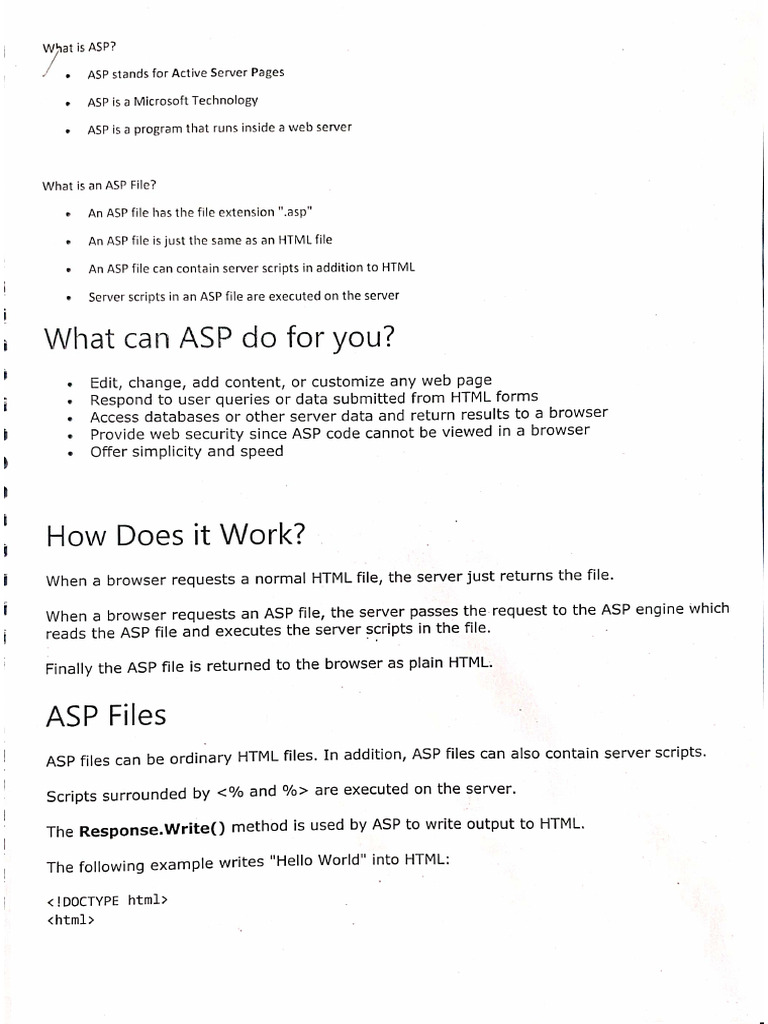 Asp Unit 5 | PDF