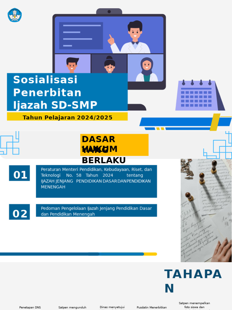 Materi Rakor Daring Blangko Ijazah Tahun 2025 | PDF