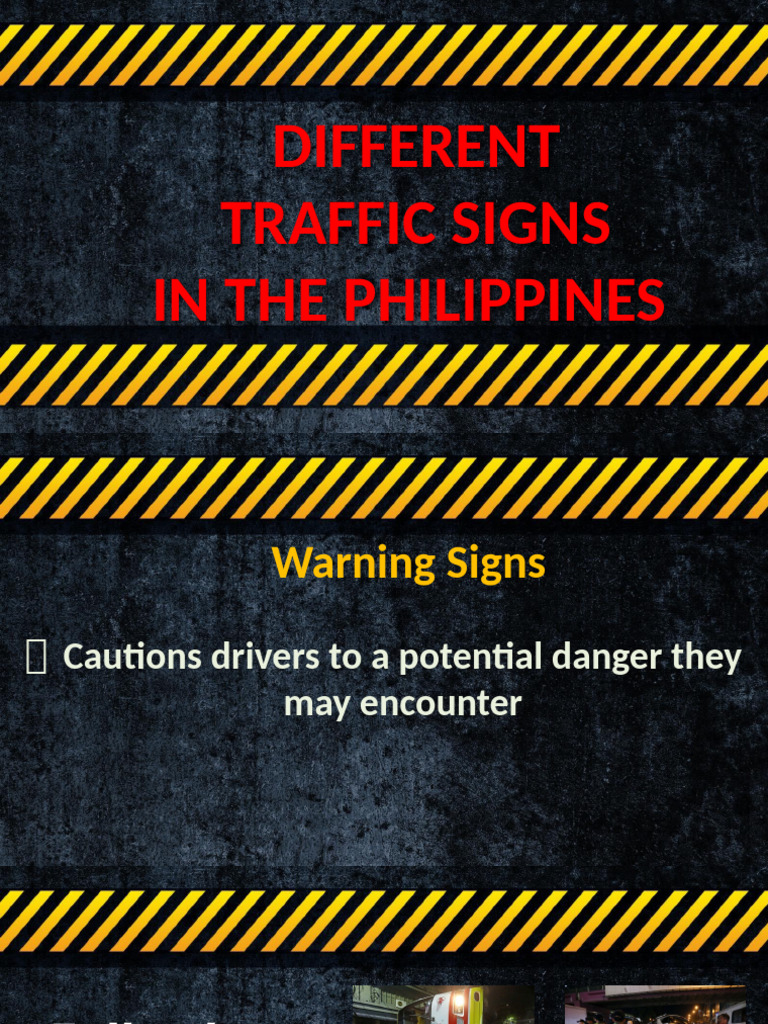 Lesson 1.2 Warning Signs | PDF | Intersection (Road) | Traffic