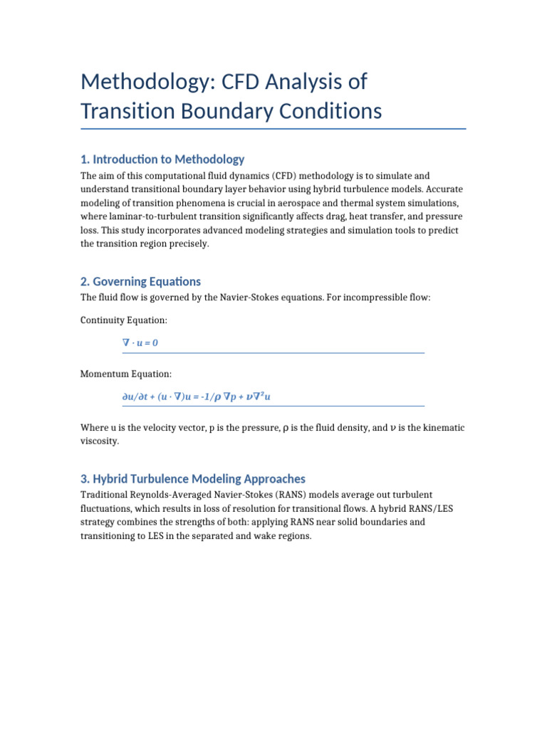 CFD Transition Methodology | PDF