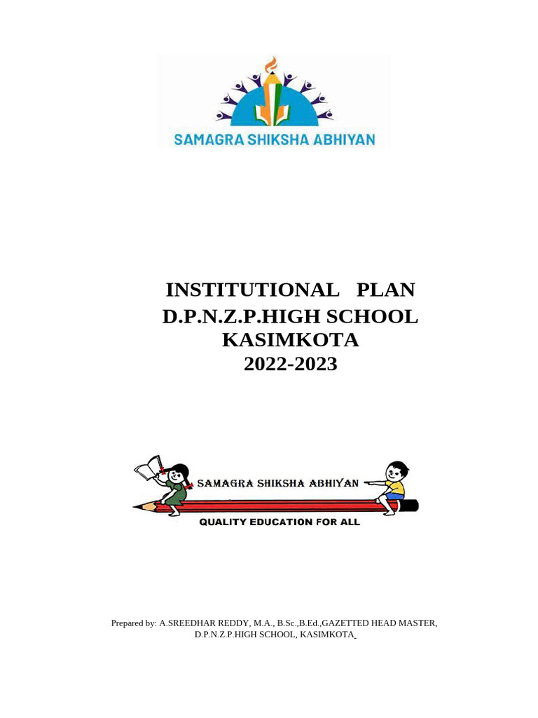 Institutional Plan 2022-2023 D.P.N.Z.P. High School | PDF | Teachers ...