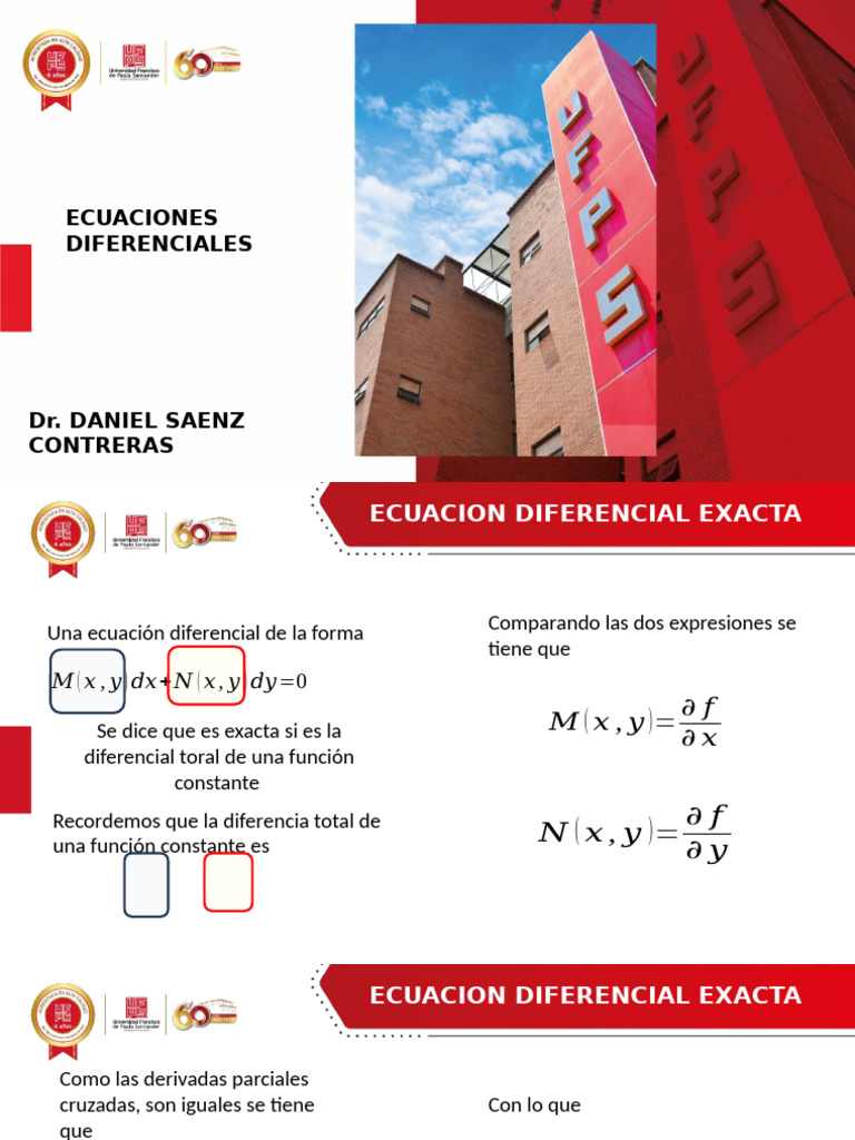 Ecuacion Diferencial Exacta | PDF | Ecuaciones | Ecuaciones diferenciales