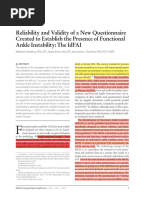 OrthoToolKit Cumberland Ankle Instability Tool (CAIT) Score Report | PDF