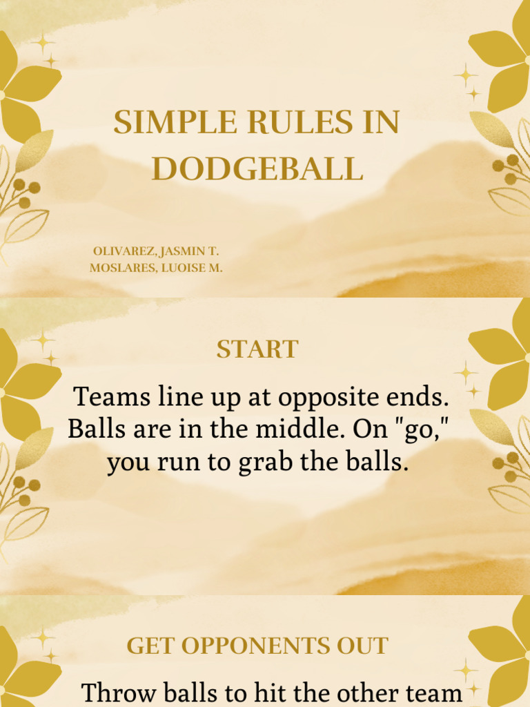 Simple Rules in Dodgeball | PDF