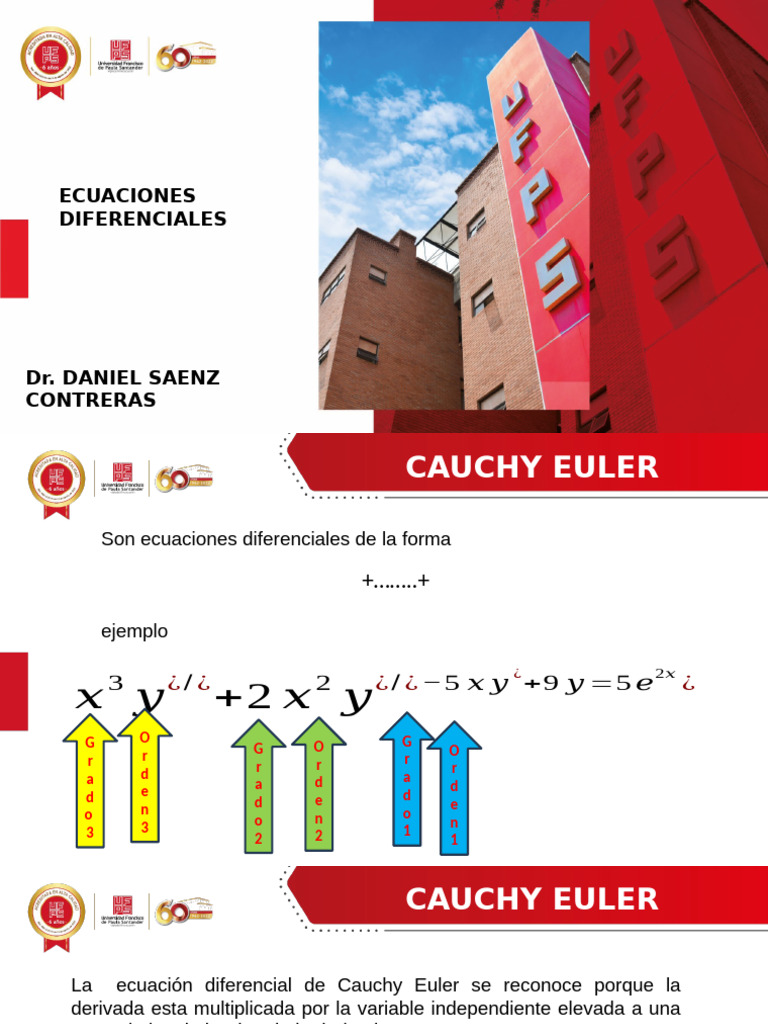Cauchy Euler | PDF | Ecuaciones | Ecuaciones diferenciales