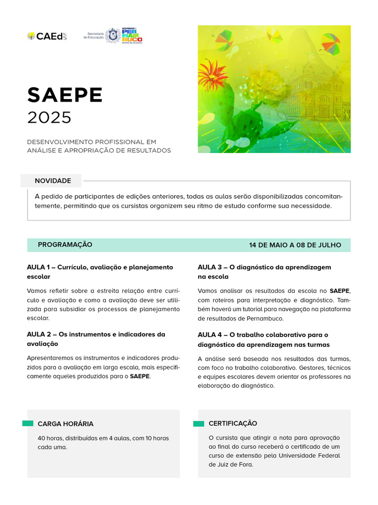 SAEPE 2025 - Folder DP 40H | PDF