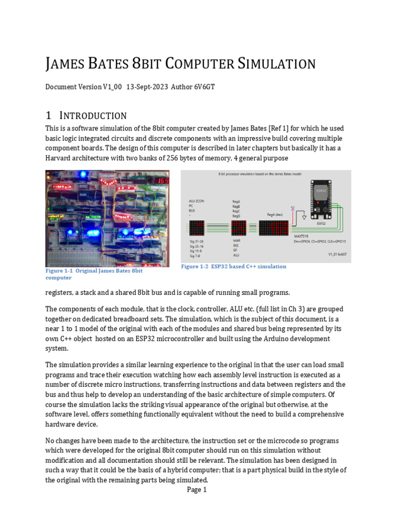 JB 8bit CPU Simulator - V1 - 00 | PDF | Computer Program | Programming