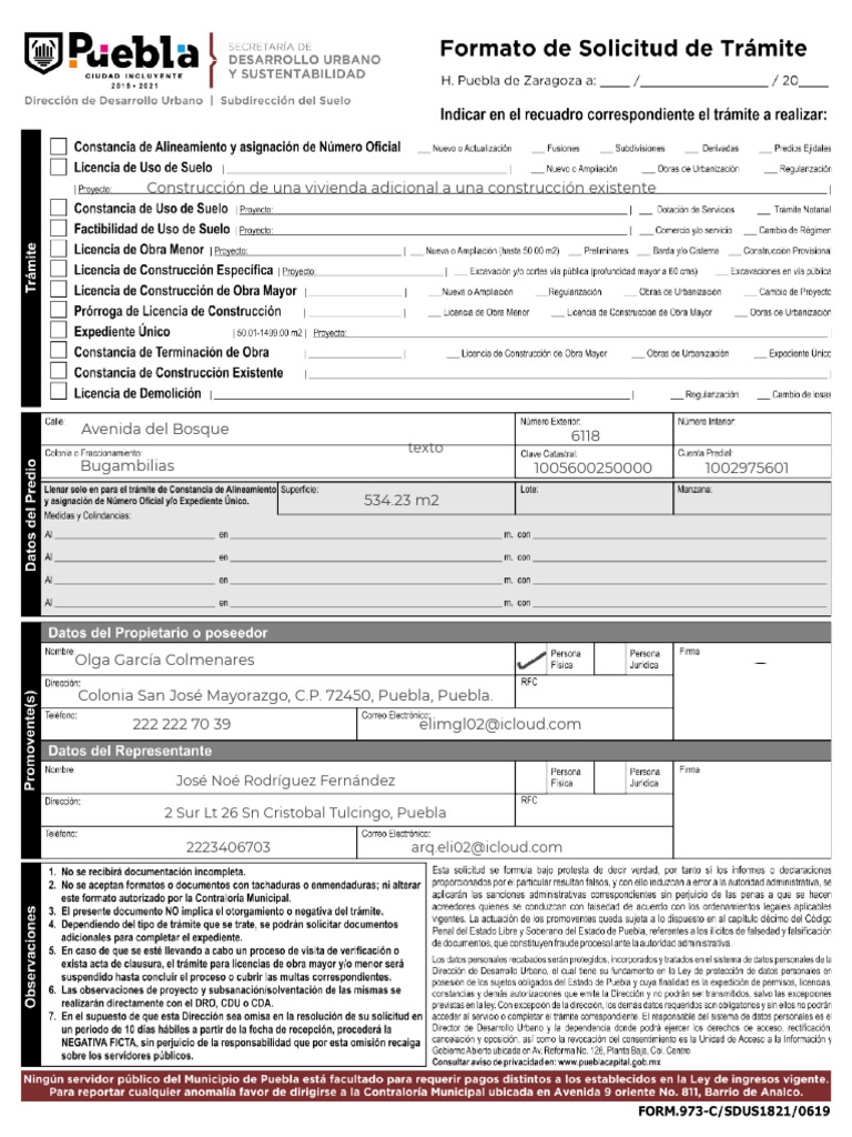 Formato - Multitrámite - CAM. Editable | PDF