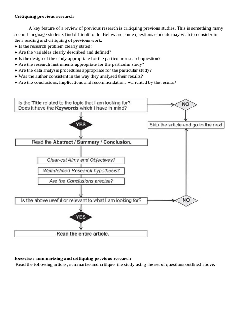 How To Summarise Previous Studies | PDF | Cognition | Learning