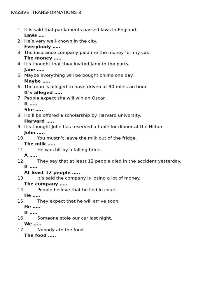 Passive Transformations 3 | PDF