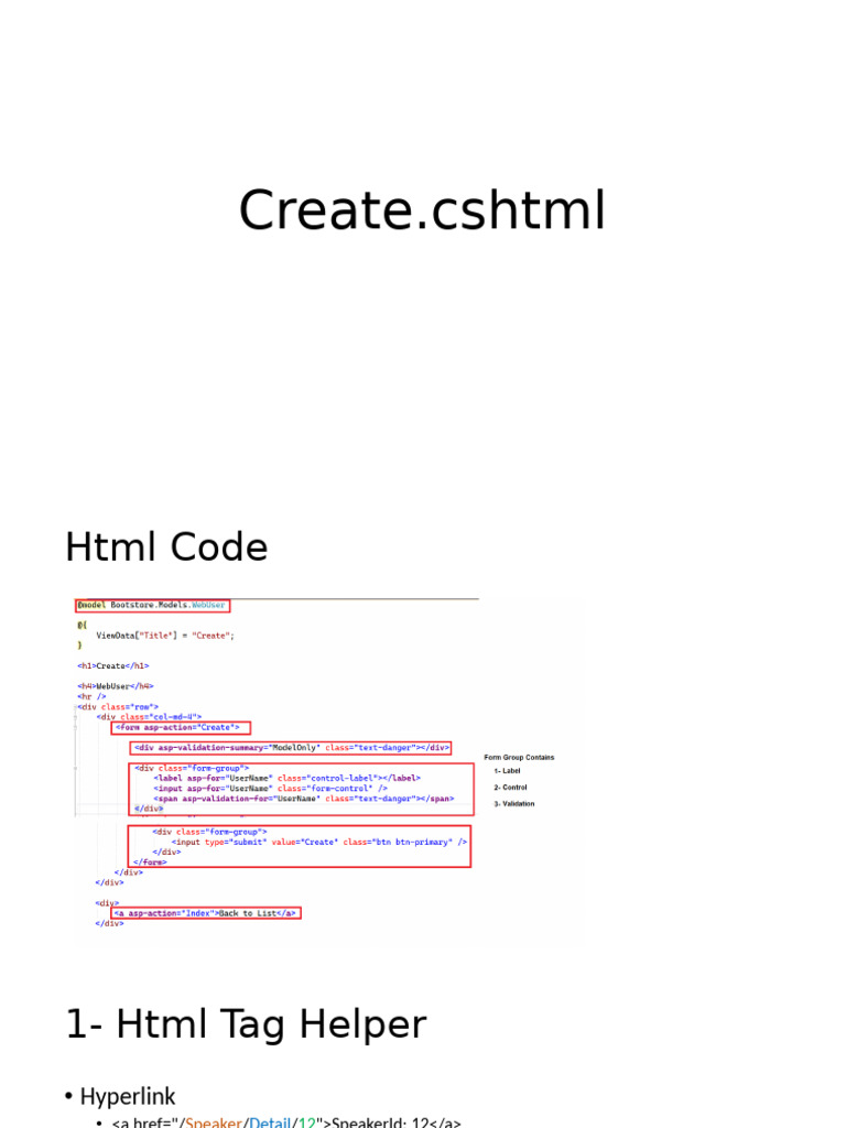 Create CSHTML | PDF