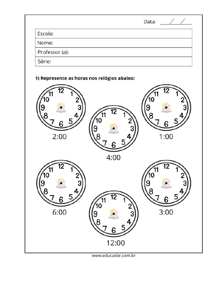 Atividade Relogio | PDF