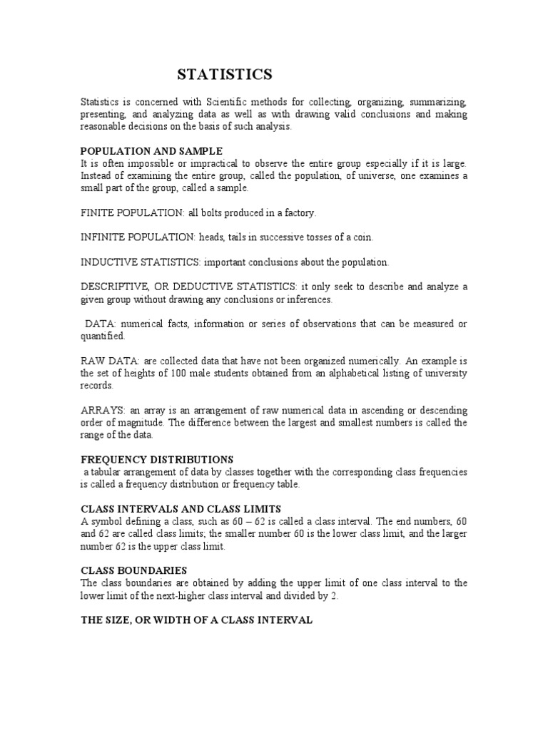 MAT114, 217 Lecture Note. | PDF | Statistical Inference | Statistics