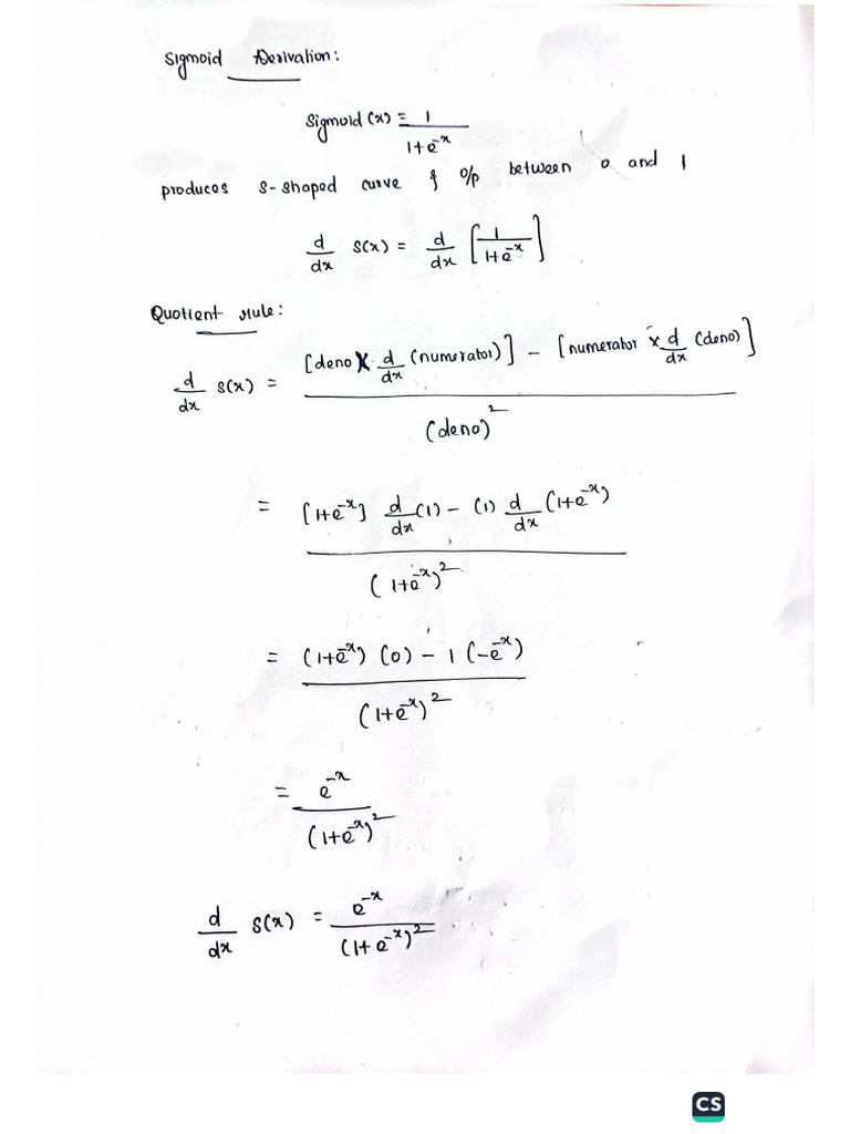 sigmoid derivation | PDF