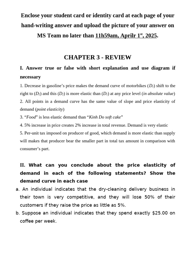 Chapter 3 - Review | PDF