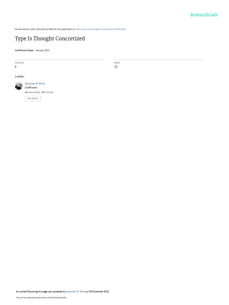 Type Is Thought Concretized | PDF | Typography | Text