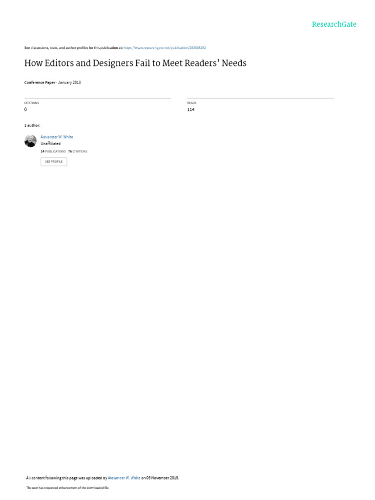 How Editors Designers Fail To Meet Readers Needs | PDF | World Wide Web ...