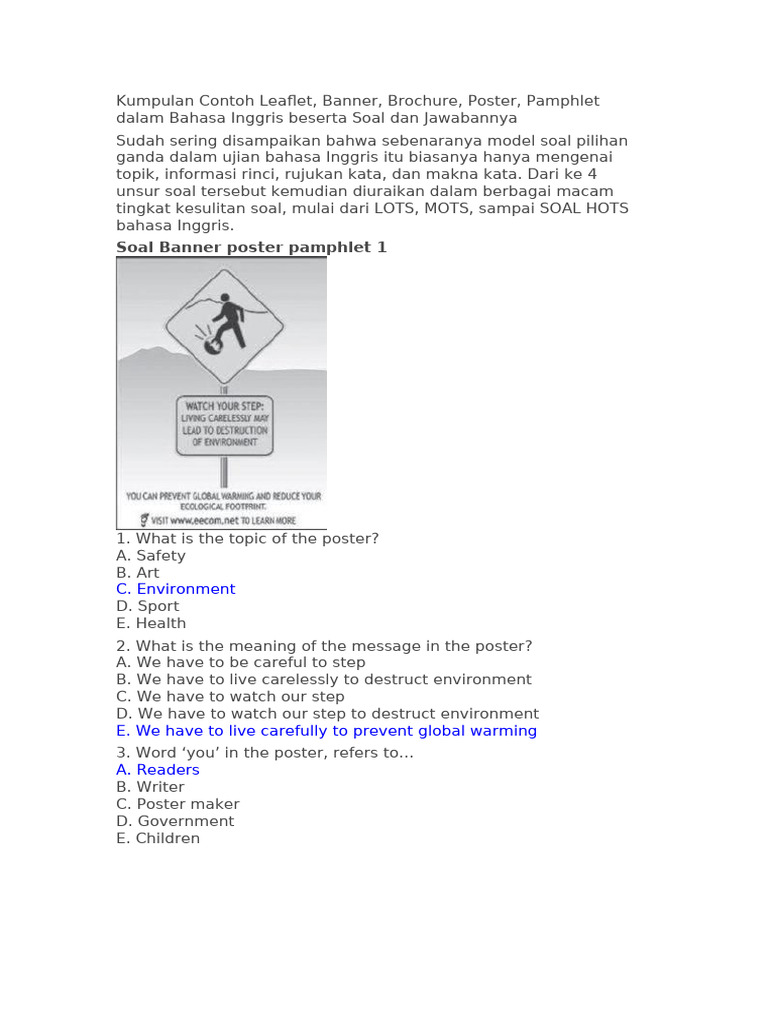 Kumpulan Contoh Leaflet, banner brocure, poster | PDF