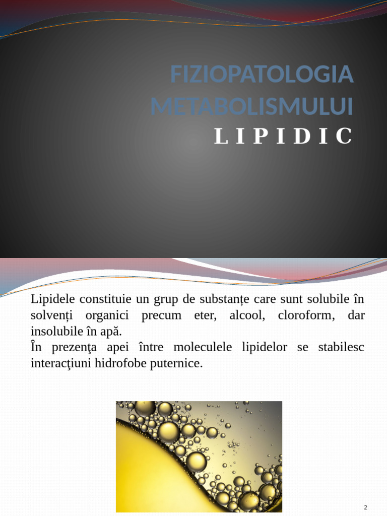 Metabolismul Lipidic - Curs | PDF