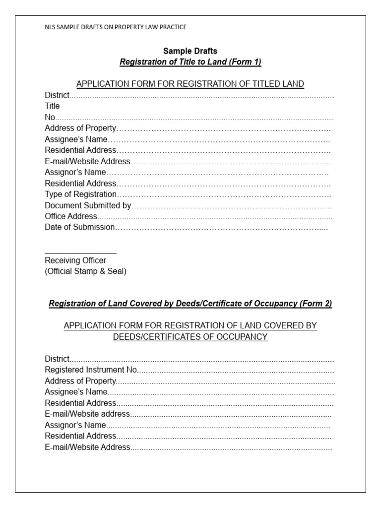 Registration of Instrument | PDF | Land Law | Natural Resources Law